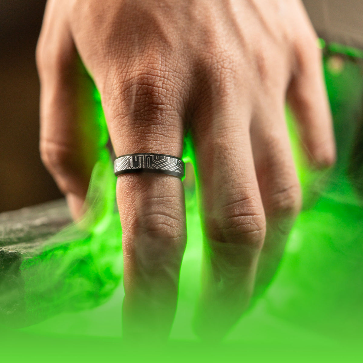 Electro Circuits Beveled Ring - Stainless Steel, Anti-Tarnish ...