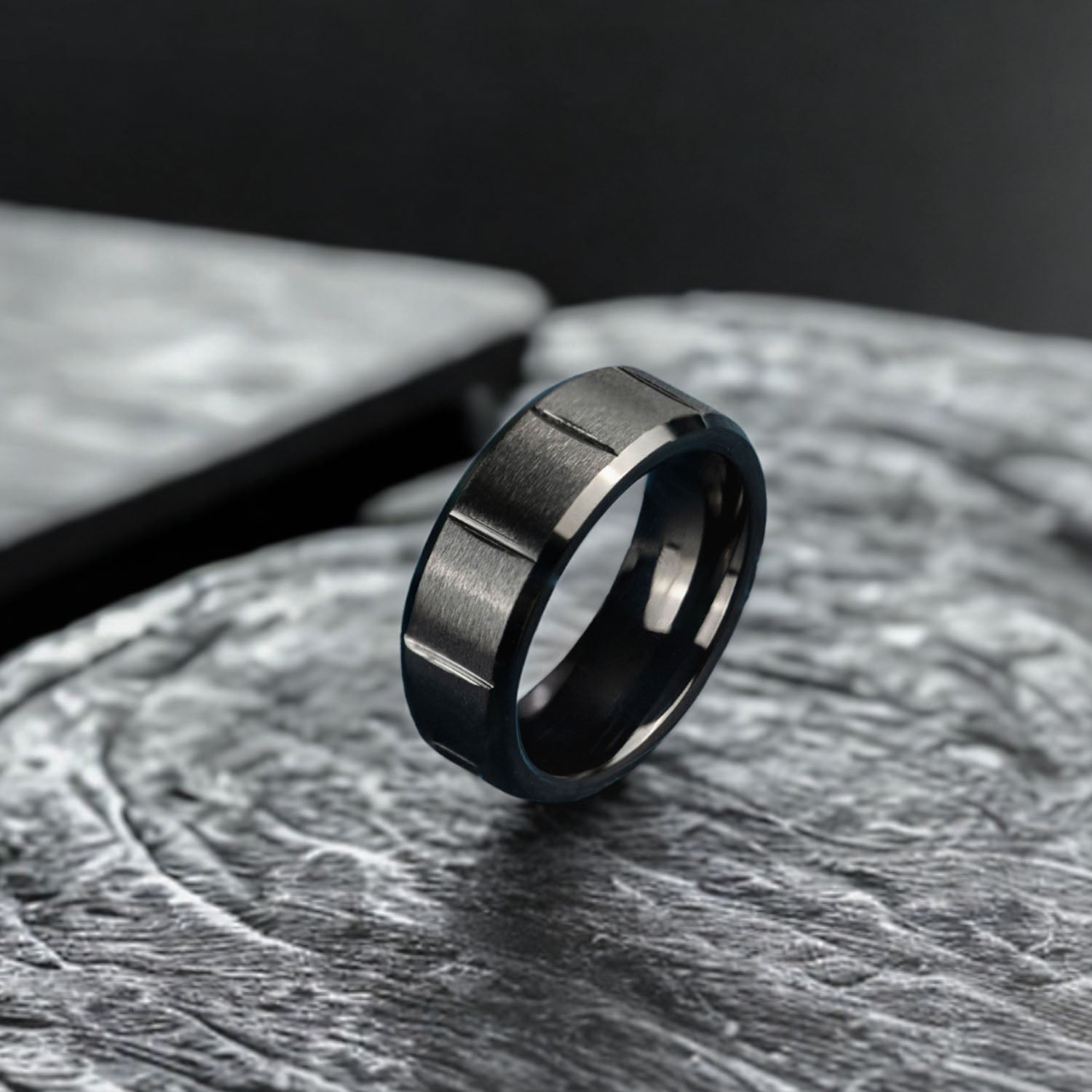 Kronos Black Band Ring - Mesmerize India