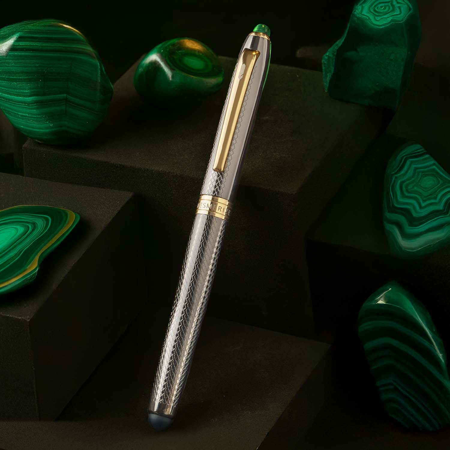 Malachite 2 in 1 MagSnap Roller Ball Pen with Stylus by Mesmerize