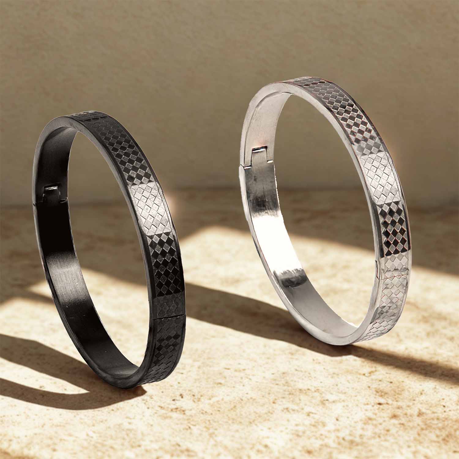 Octavian Black Trendy Geometric Bracelet for Men Online from Mesmerize