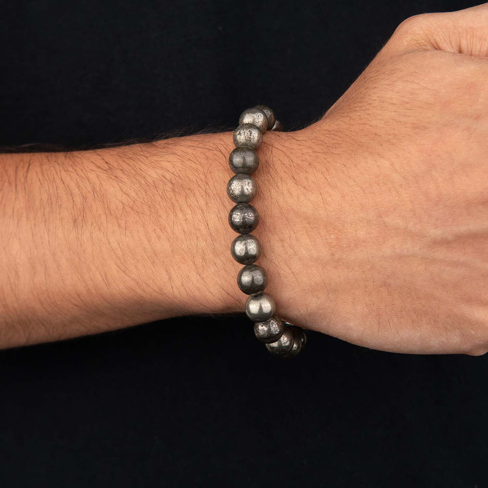 Pyrite Money Magnet Natural Stone Bracelet with Magsnap | Mesmerize