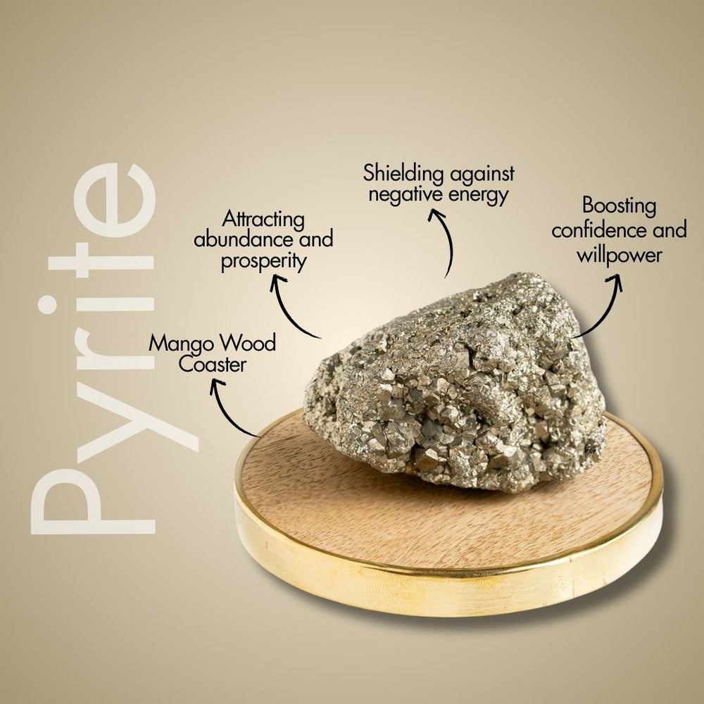 Money Magnet Pyrite Raw Stone Home Decor Artefact by Mesmerize