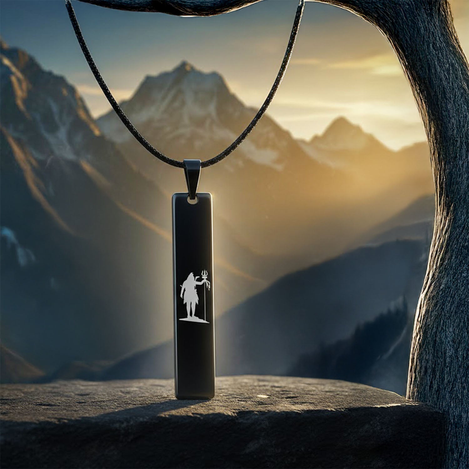 Shiv Mini Tag Necklace | Mesmerize