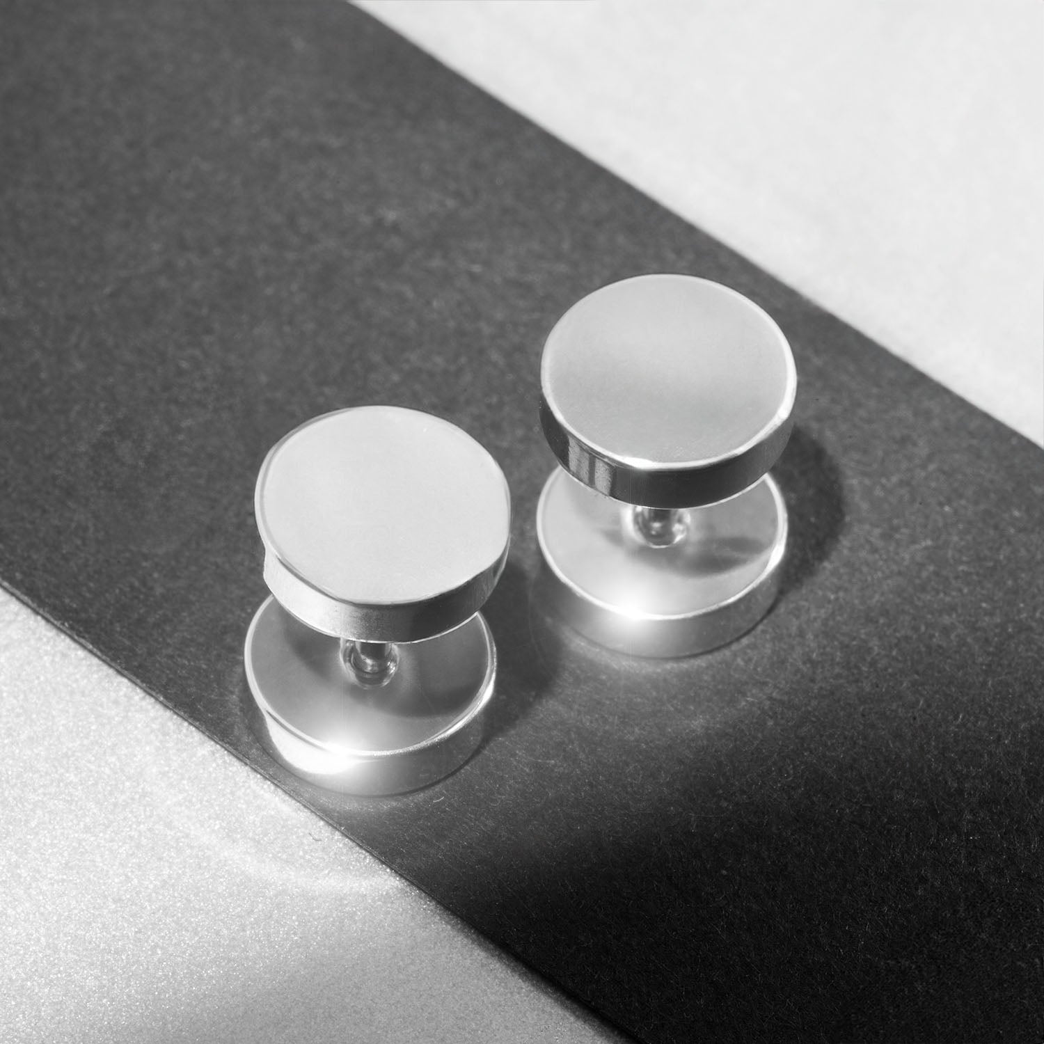 Buy Round Stud Dumbbell Earrings for Men - Mesmerize India