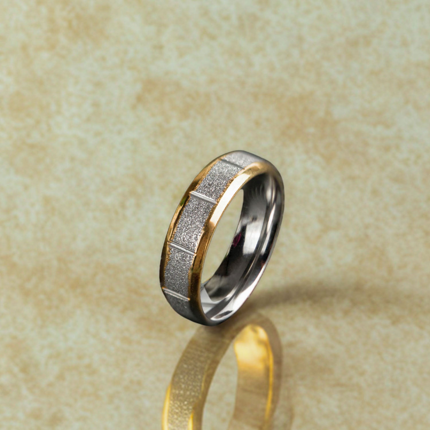 Volt Textured Band Ring - Mesmerize India