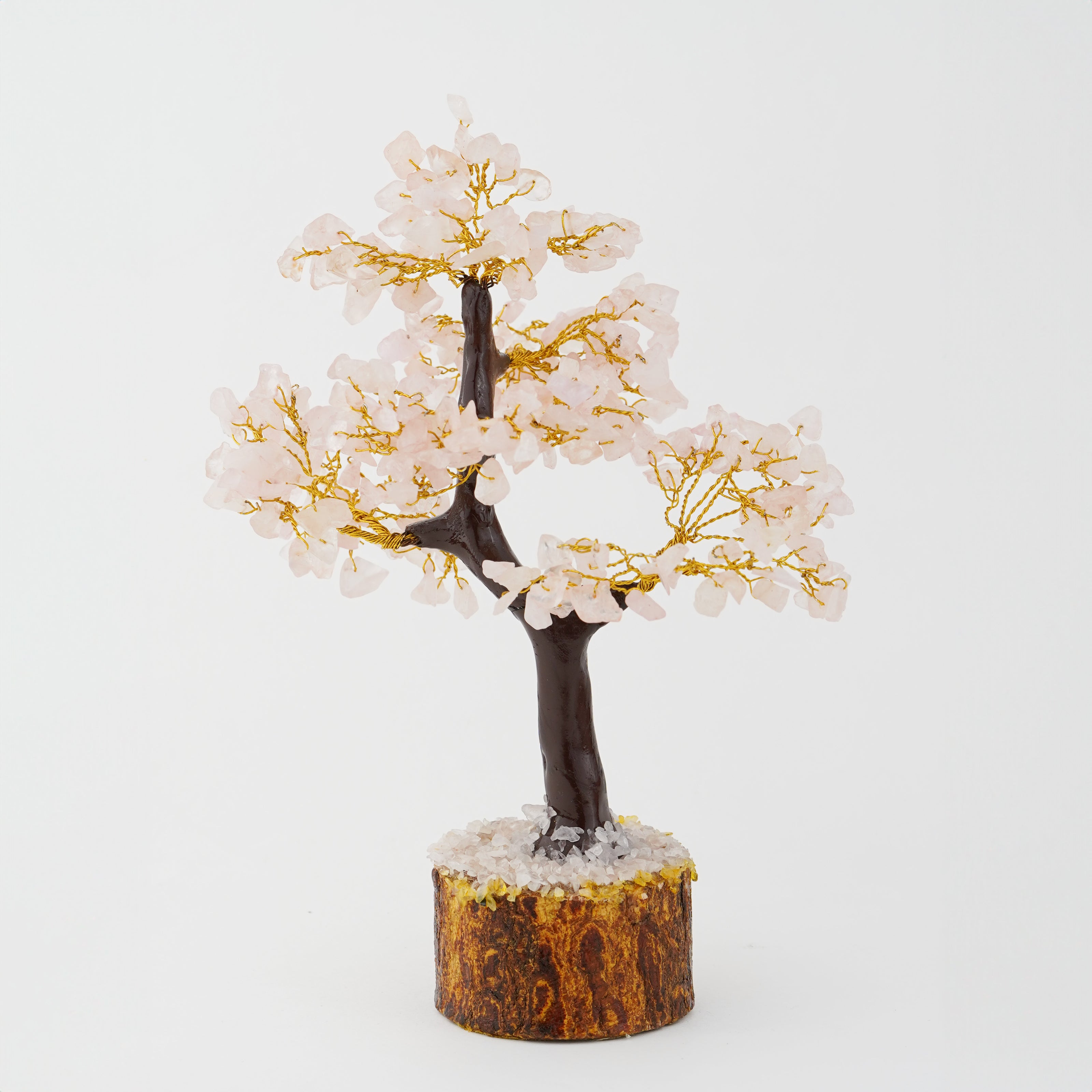 Rose Quartz Natural Stone Tree